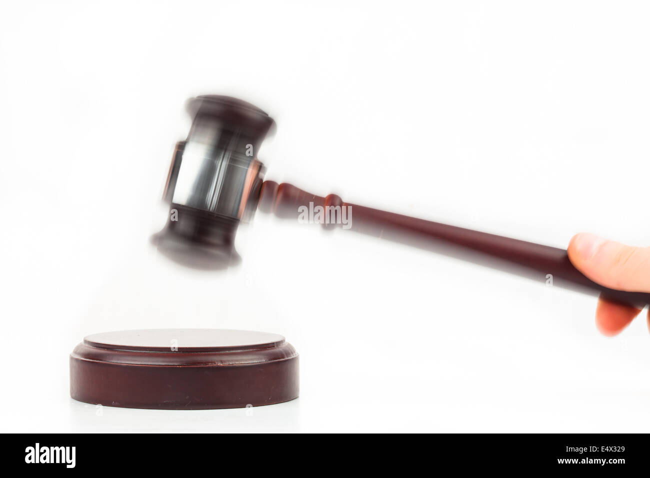 Hand using hammer and gavel Stock Photo - Alamy
