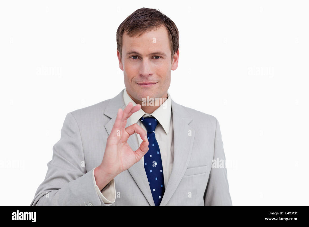Close up of businessman giving his approval Stock Photo - Alamy