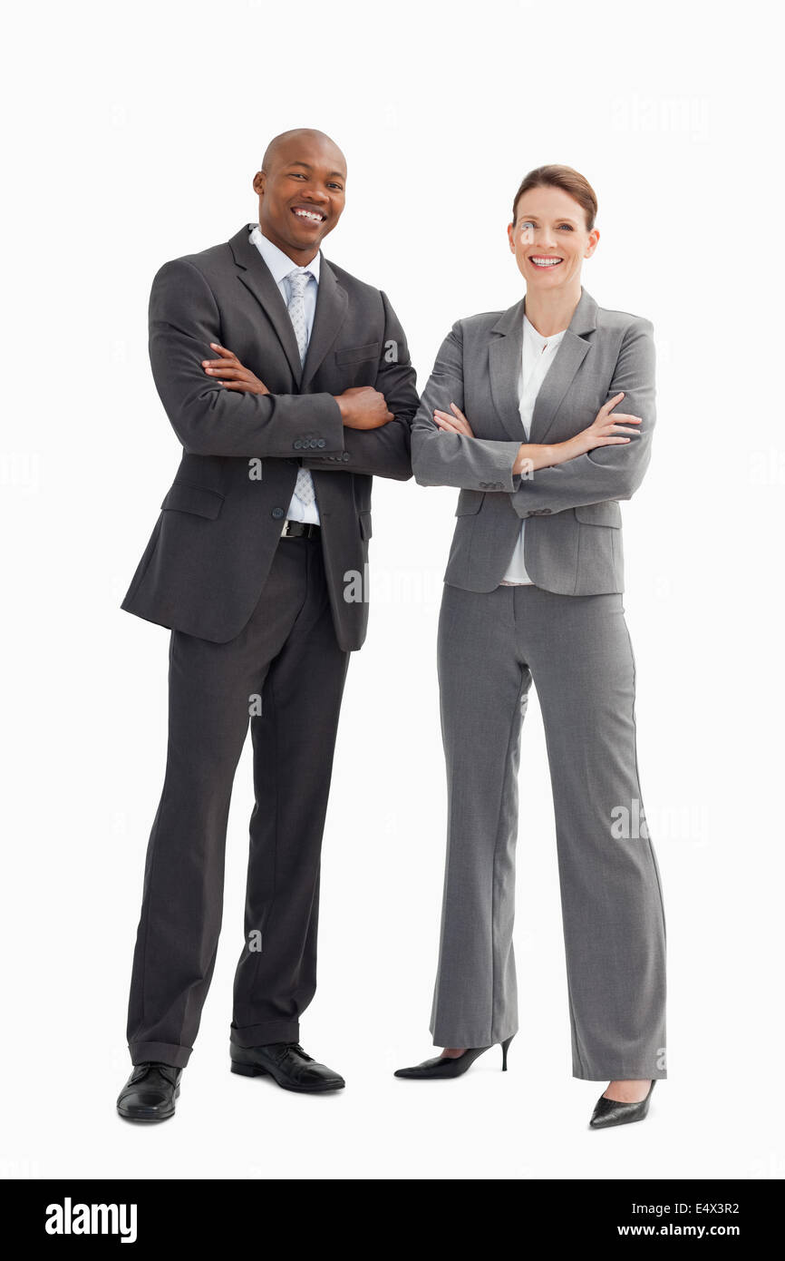 Couple smiling posing two Cut Out Stock Images & Pictures - Alamy