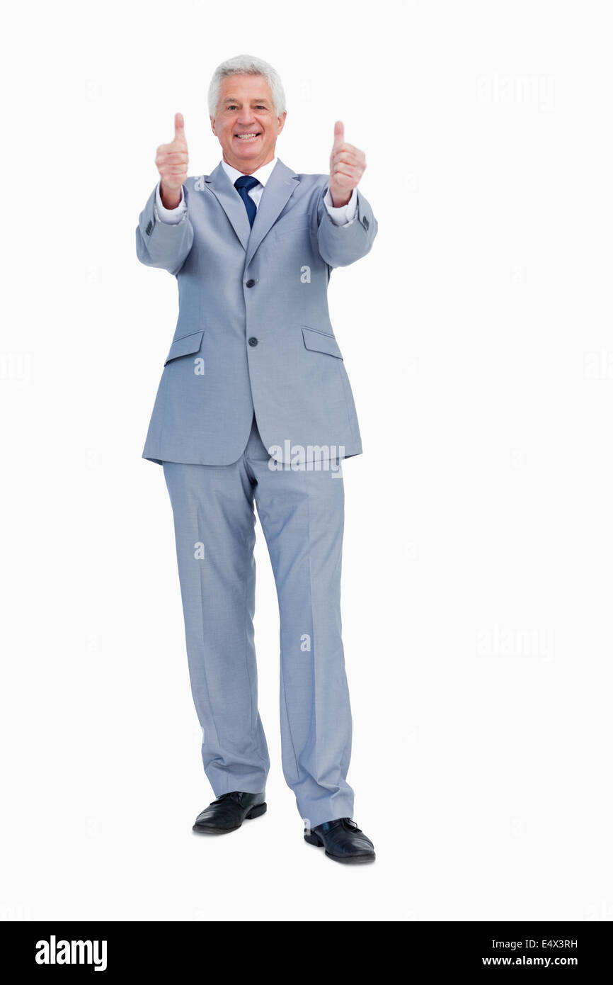 Portrait of a businessman approving Stock Photo - Alamy