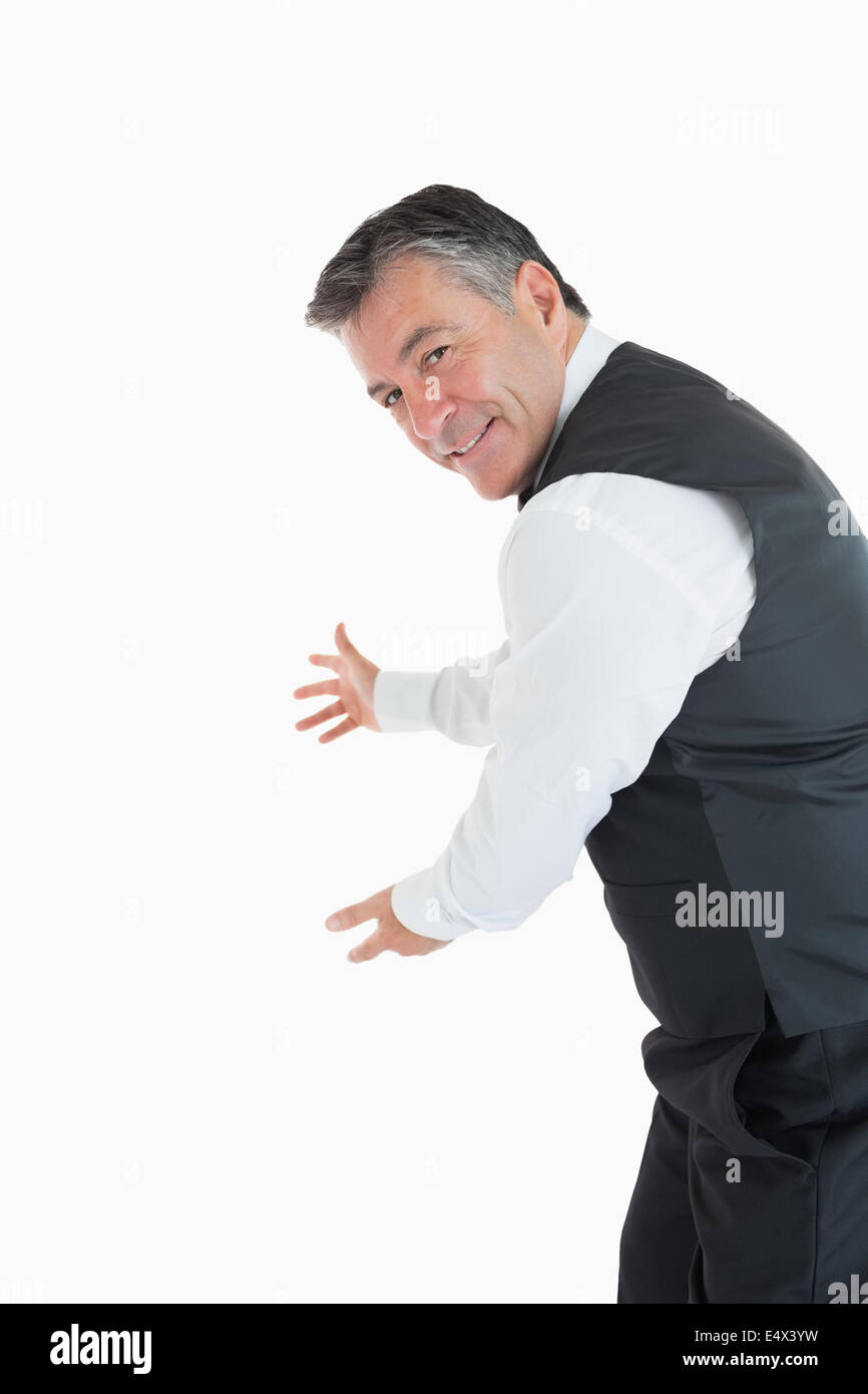 Man presenting something hi-res stock photography and images - Alamy