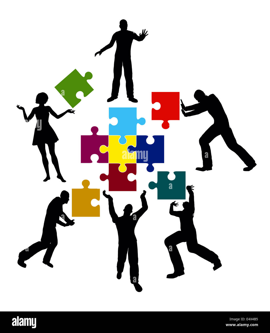 Team joint Cut Out Stock Images & Pictures - Alamy