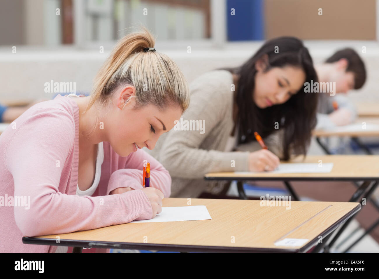 Students in the exam hall Stock Photo - Alamy