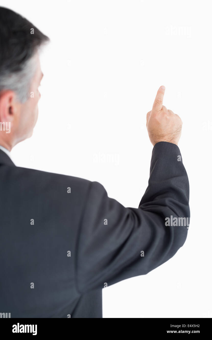 Business man pushing something hi-res stock photography and images - Alamy