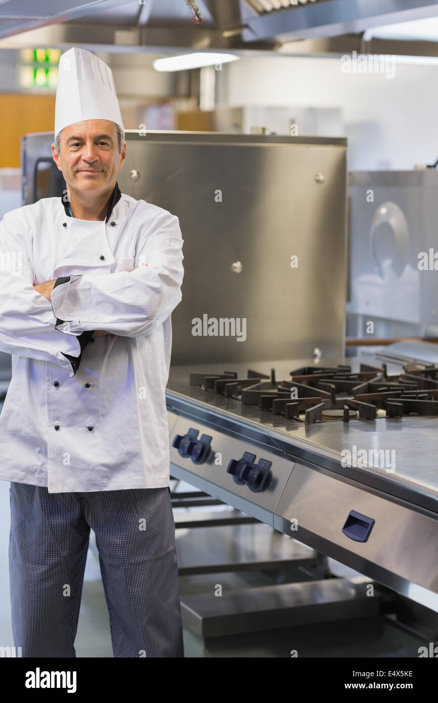 Chef standing grill smiling hi-res stock photography and images - Alamy