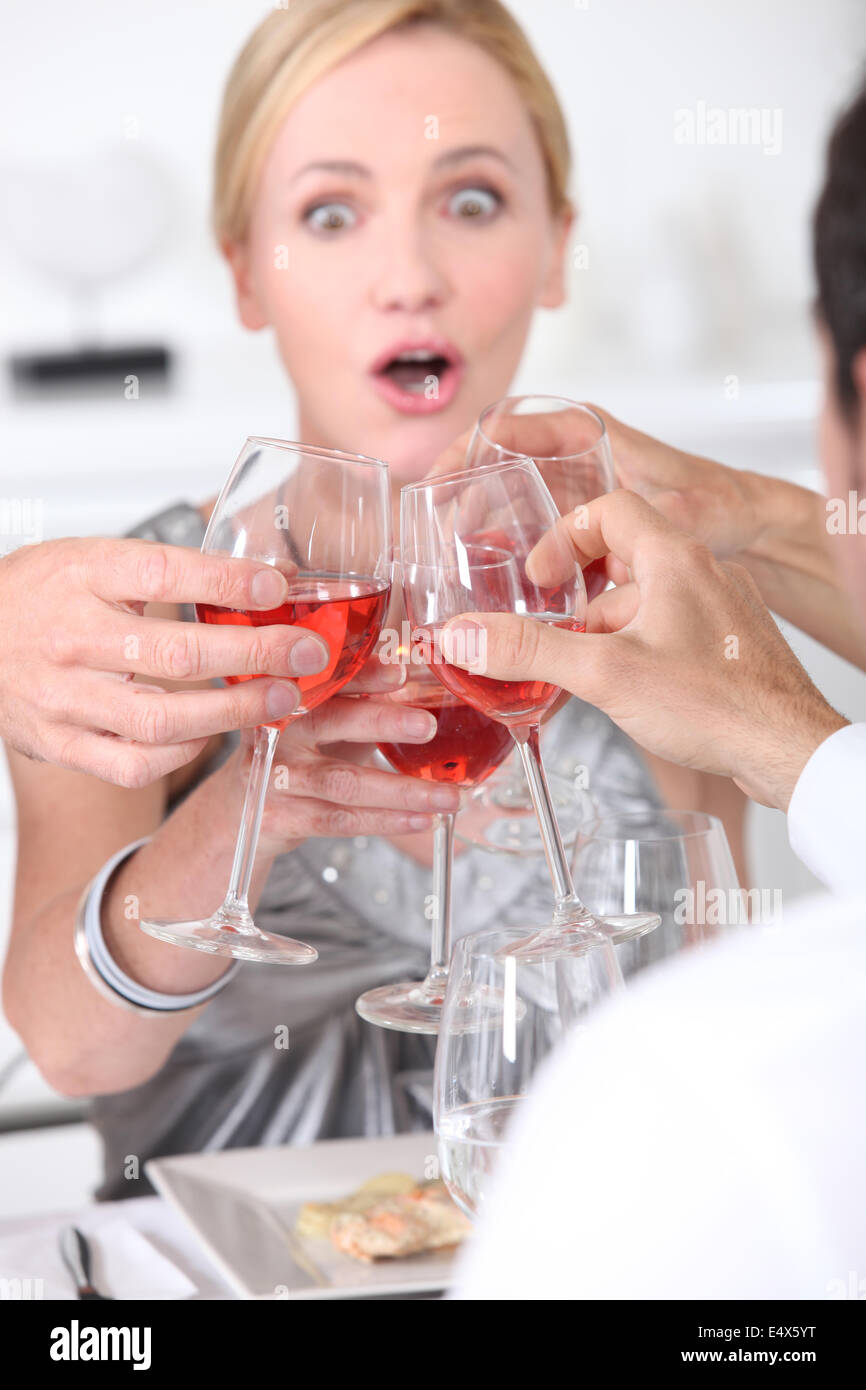 Toasting to joy hi-res stock photography and images - Alamy