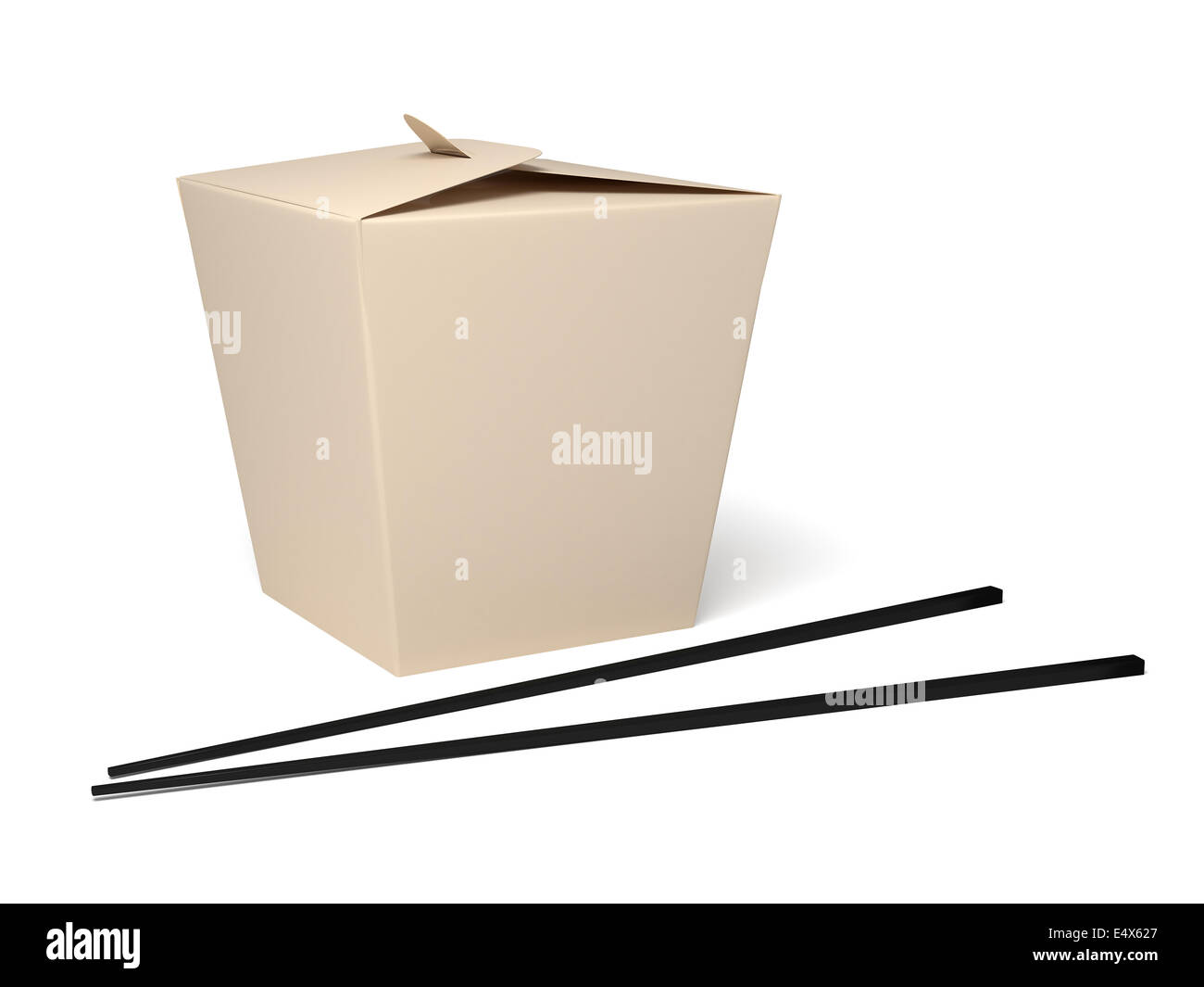 Chinese food box with white background Stock Photo - Alamy