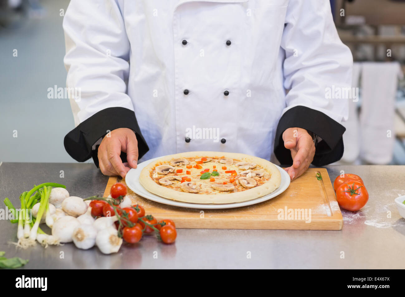 Pizza on the counter Stock Photo - Alamy