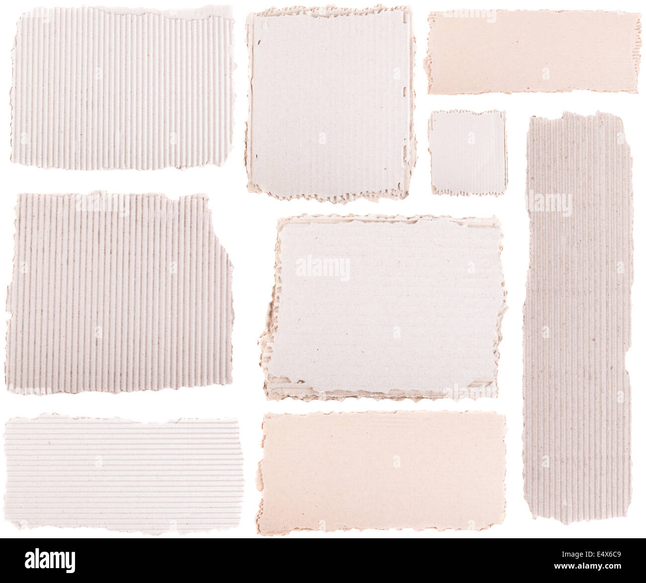 Collection of a textured cardboard pieces Stock Photo - Alamy