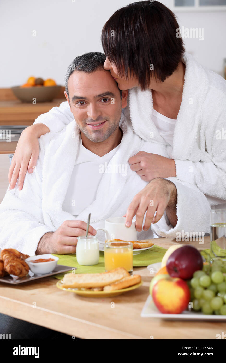 Woman hug man unsure hi-res stock photography and images - Alamy