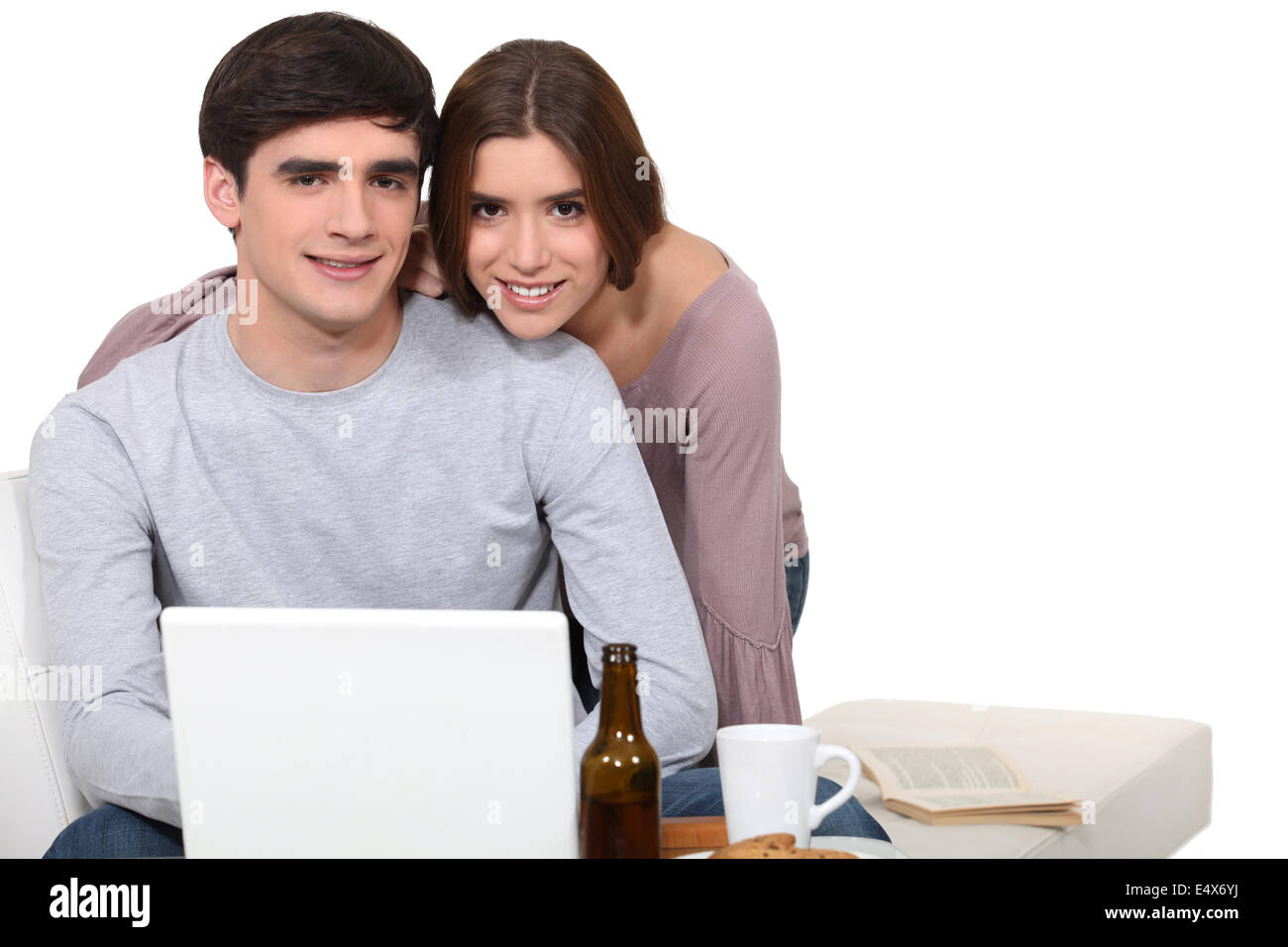 Young couple surfing the Internet Stock Photo - Alamy