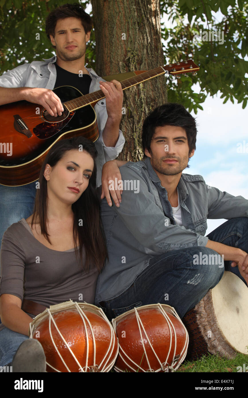 Rural band playing outdoors hi-res stock photography and images - Alamy