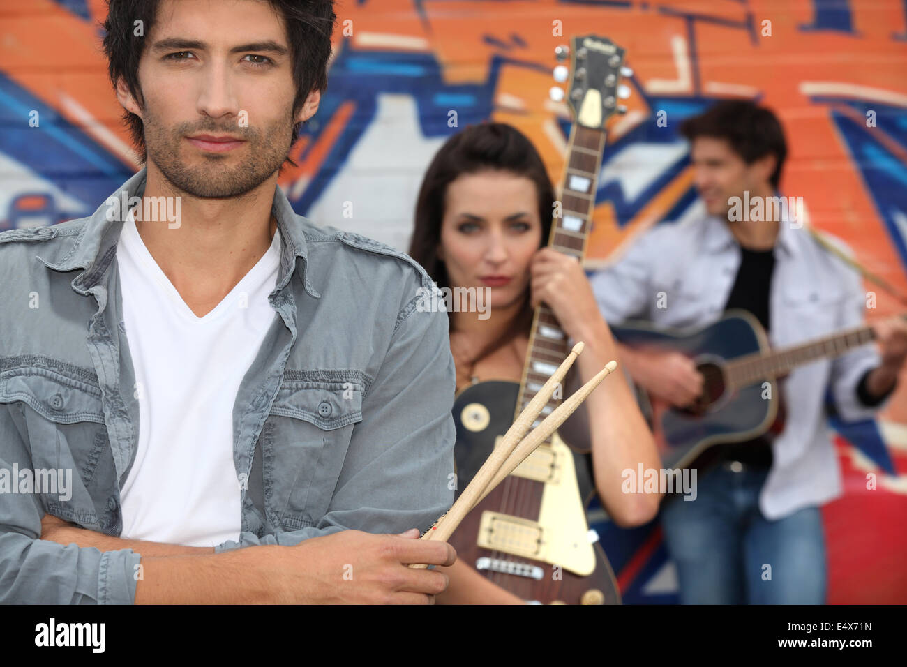 Band graffiti hi-res stock photography and images - Alamy