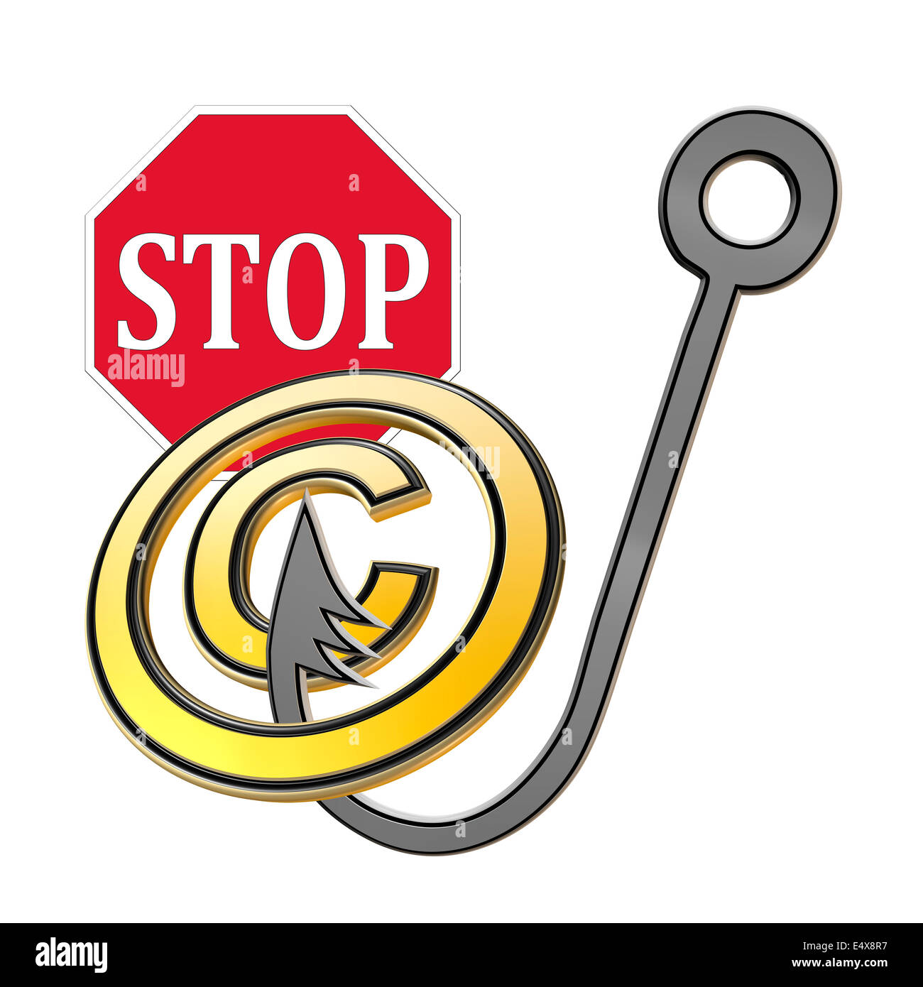 Warning Sign and symbol for copyright fraud Stock Photo - Alamy