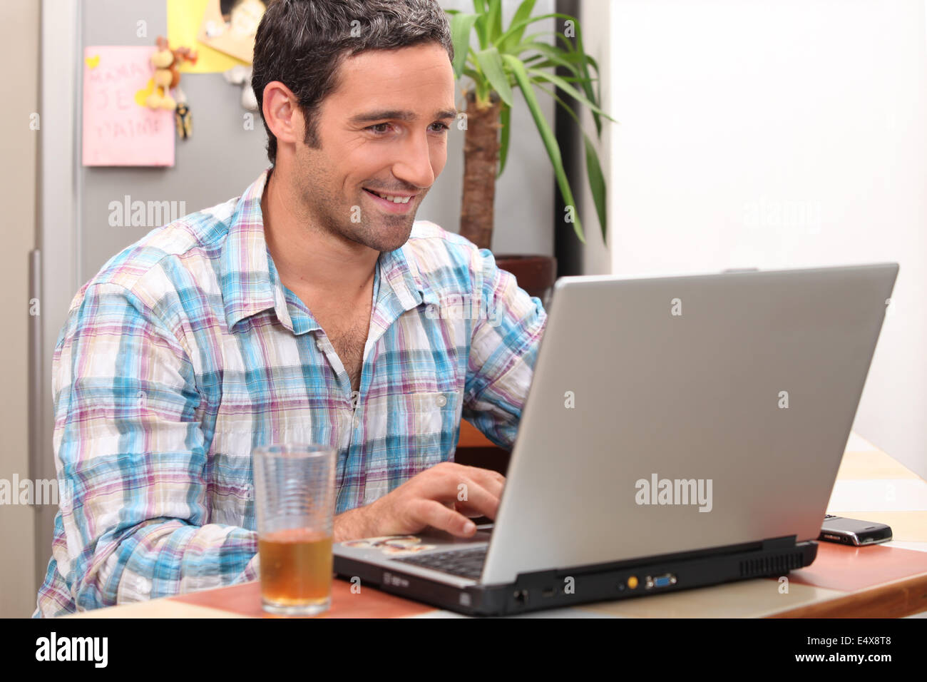 Computer at home Stock Photo - Alamy