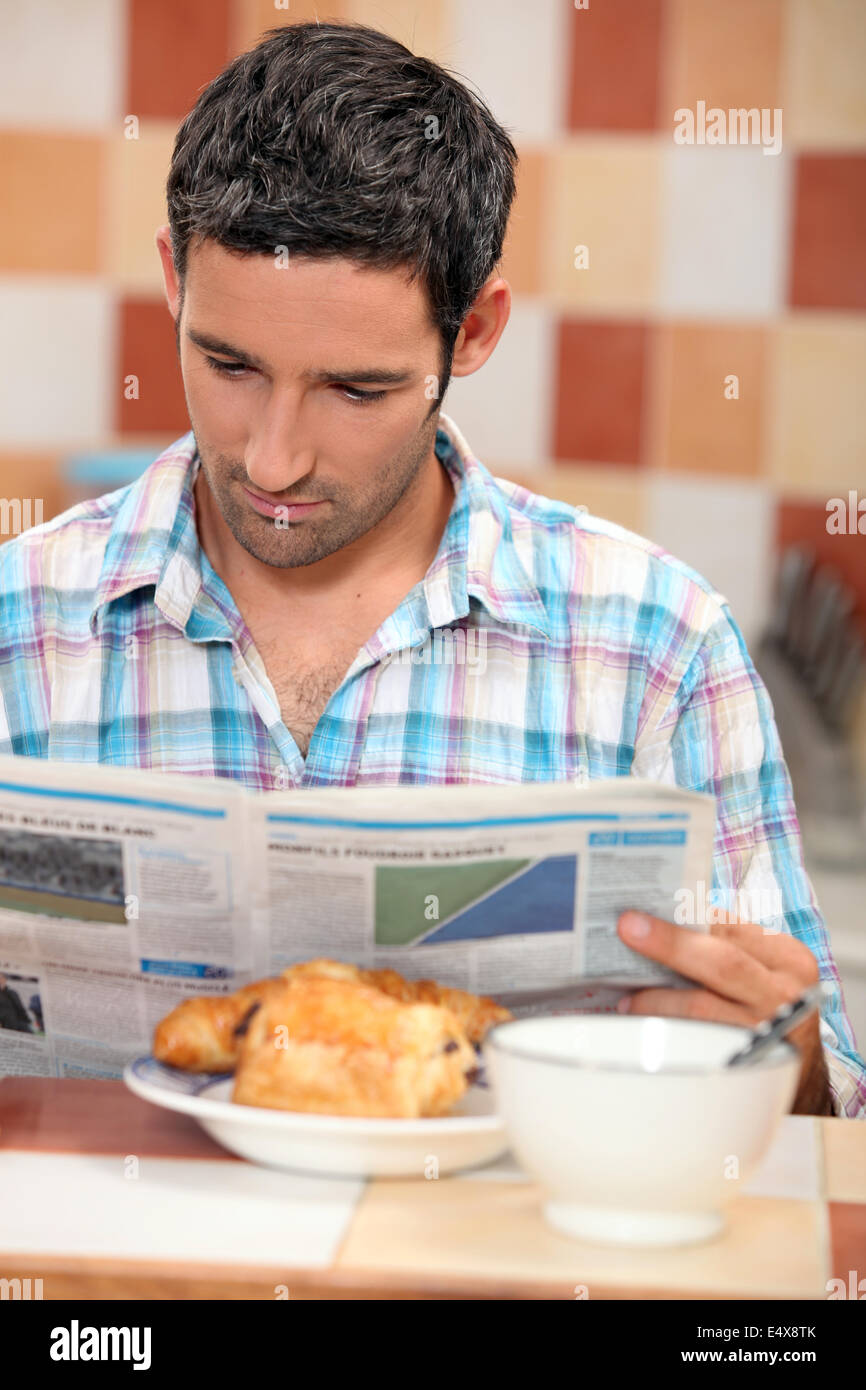 guy having breakfast Stock Photo - Alamy