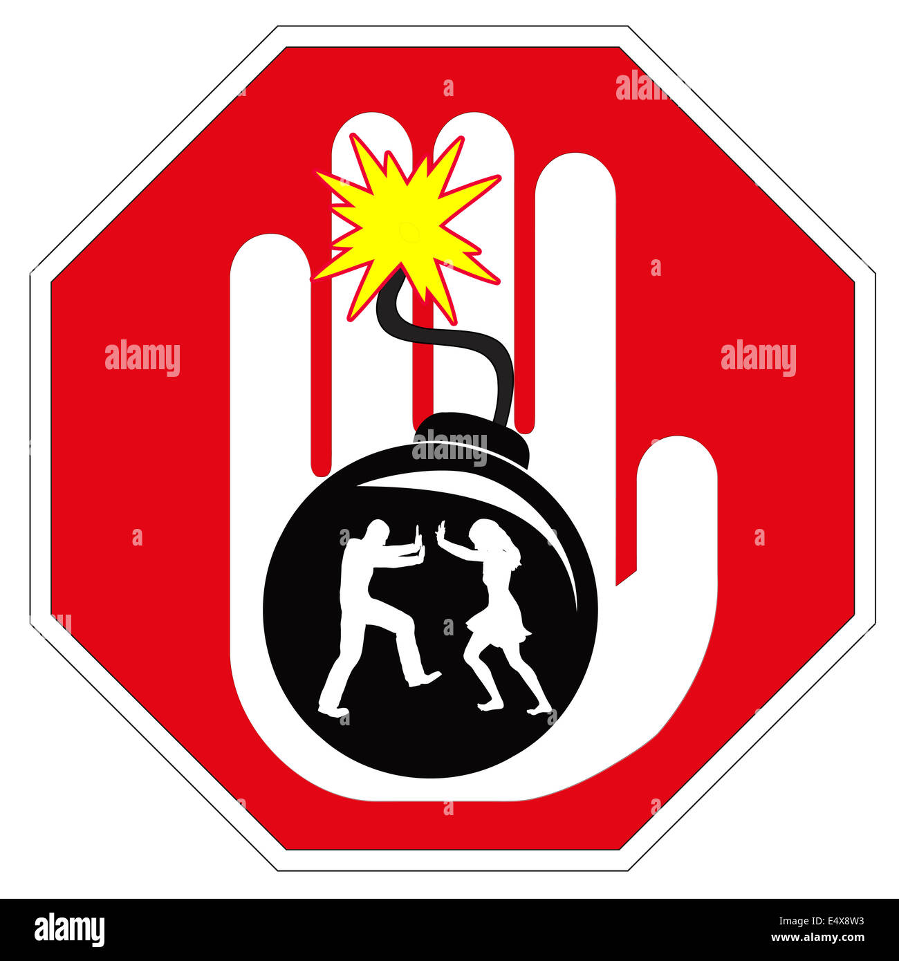 Stop Domestic Violence Stock Photo - Alamy