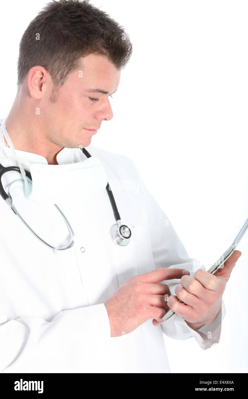 Doctor with touch tablet hi-res stock photography and images - Alamy