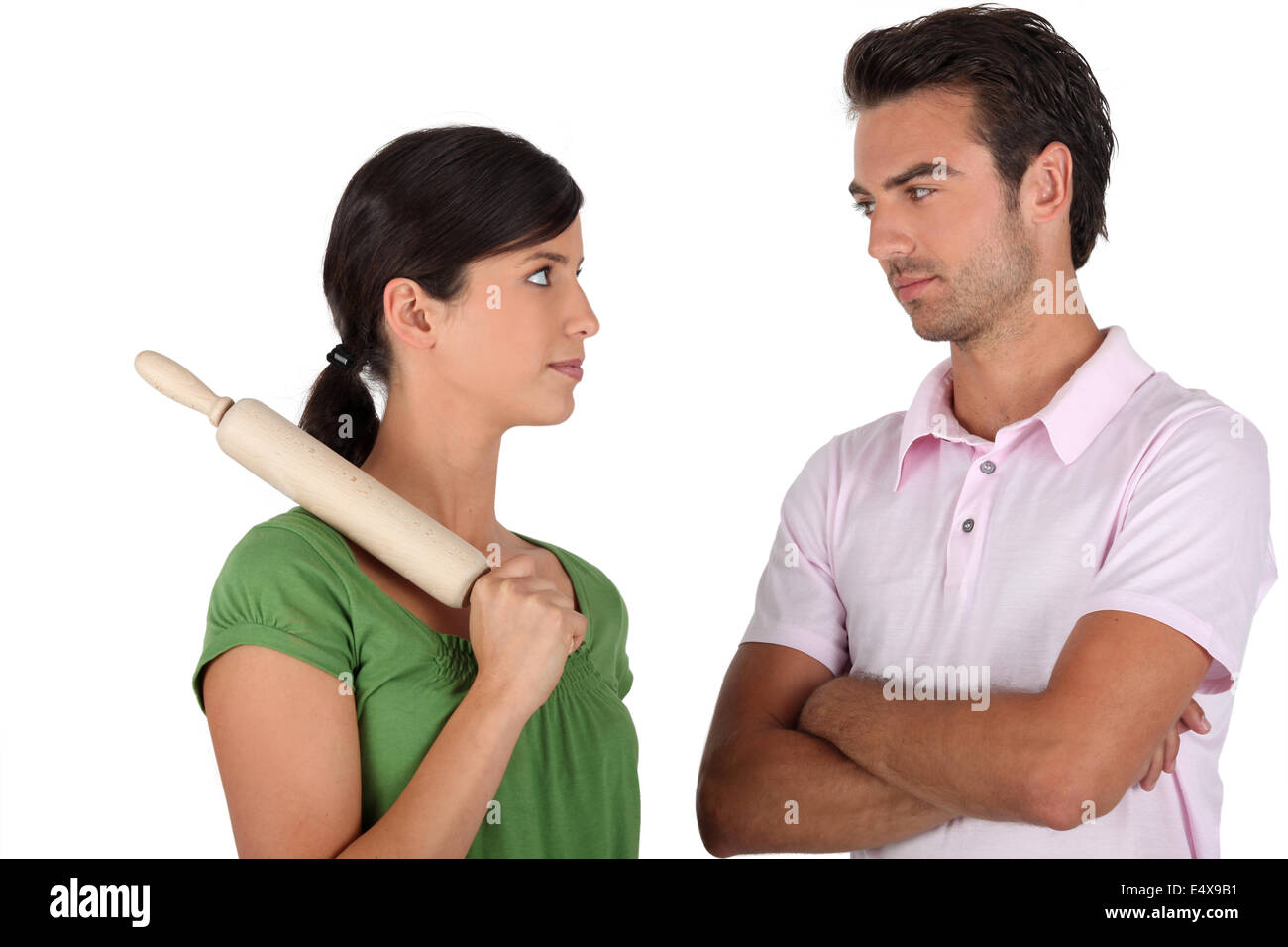 Woman holding rolling pin Stock Photo - Alamy Woman holding rolling pin Stock Photo - Alamy