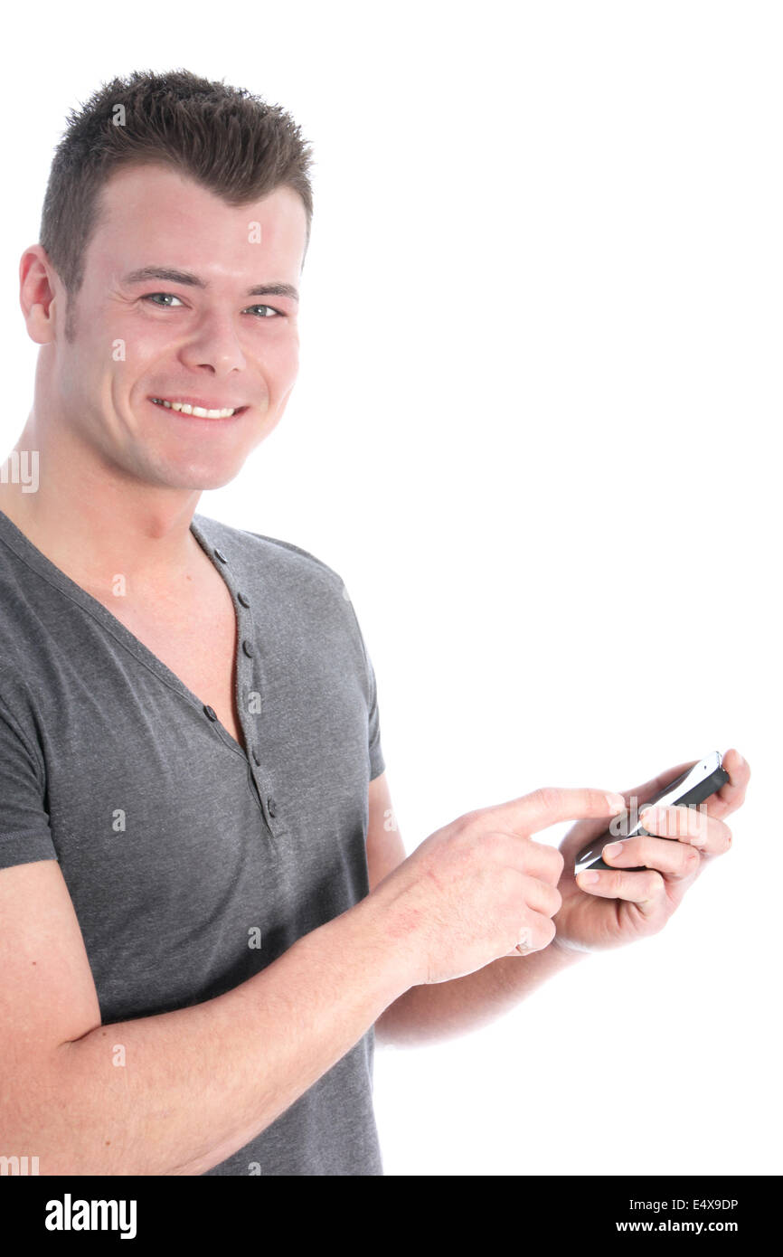 Smartphone smiling hi-res stock photography and images - Alamy