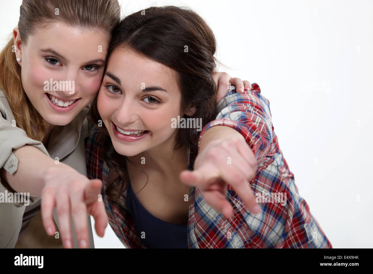 Two girls friendship hugging hi-res stock photography and images - Alamy