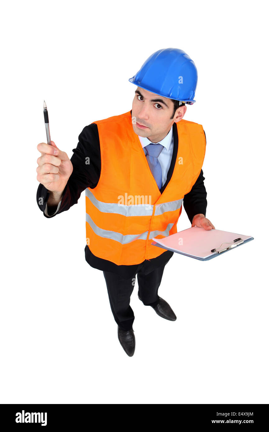 An inquisitive civil engineer Stock Photo - Alamy