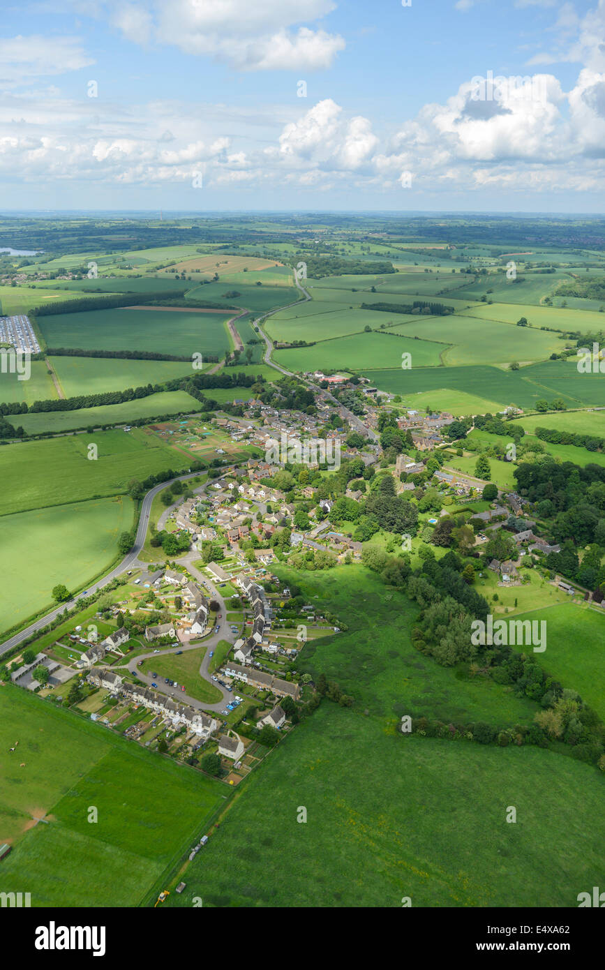 An aerial view of Chipping Warden in Oxfordshire Stock Photo - Alamy
