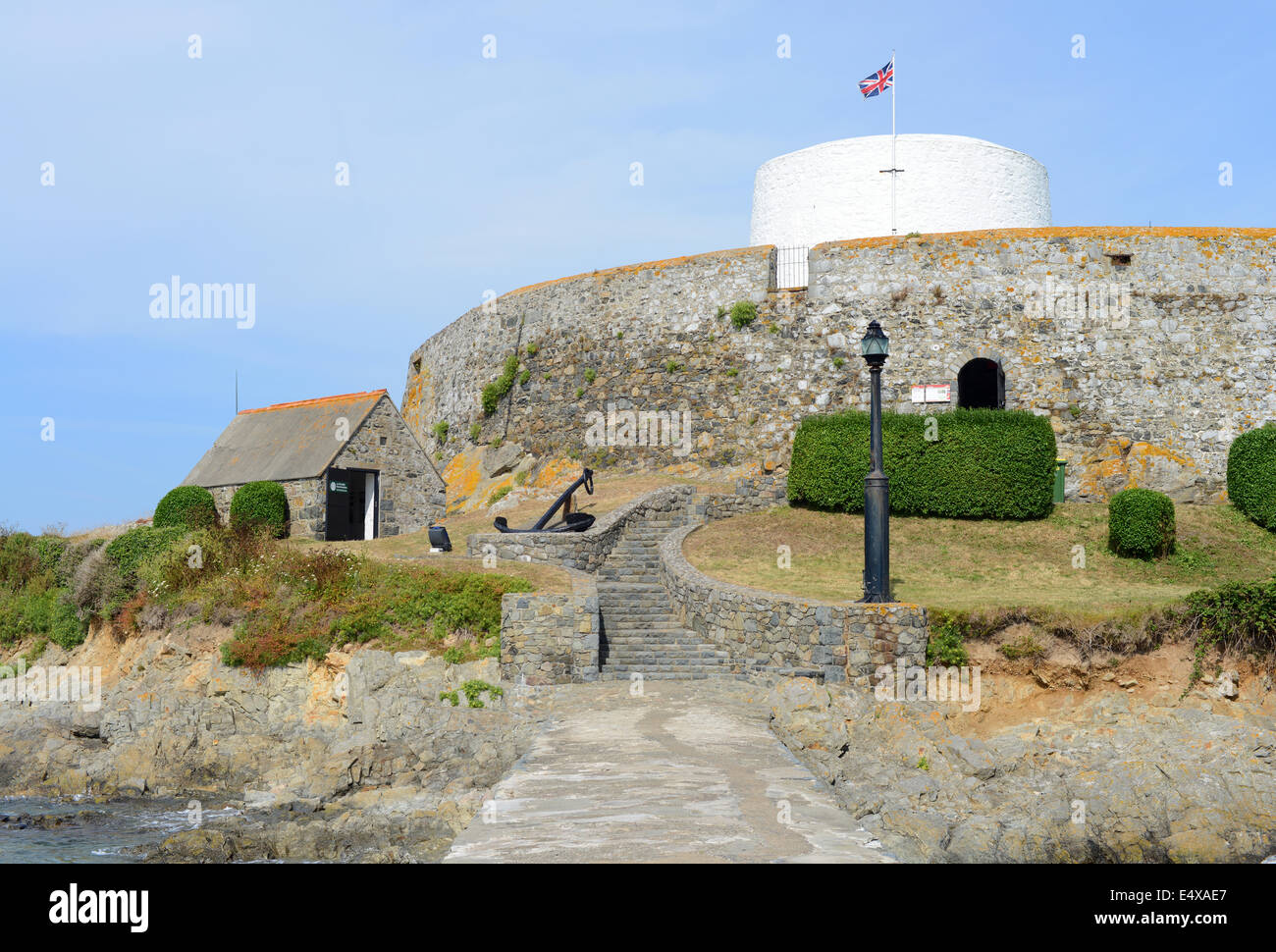 Fort Grey on the West coast of Guernsey, Channel Islands Stock Photo ...