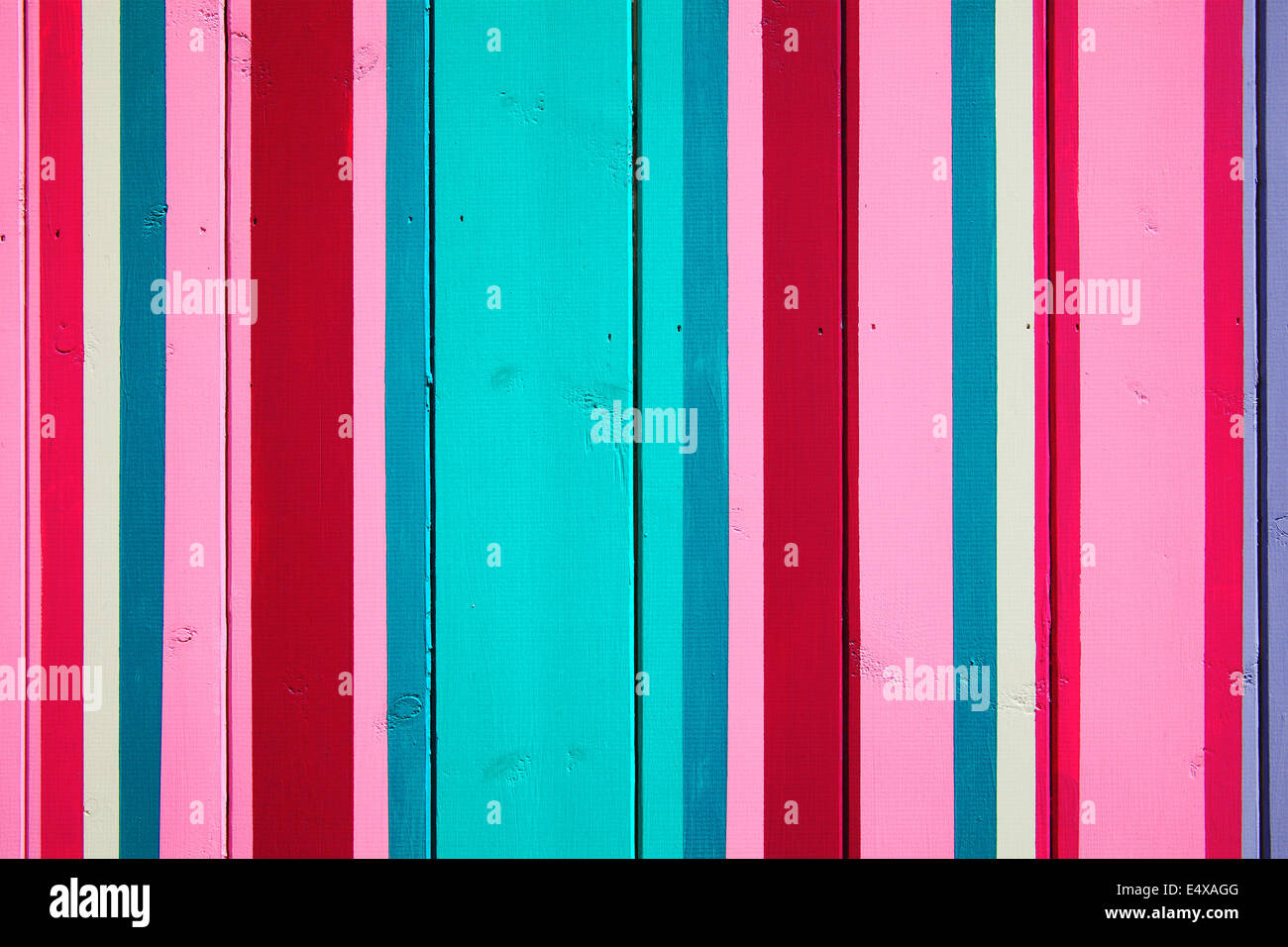 Painted candy striped wood planks background Stock Photo - Alamy