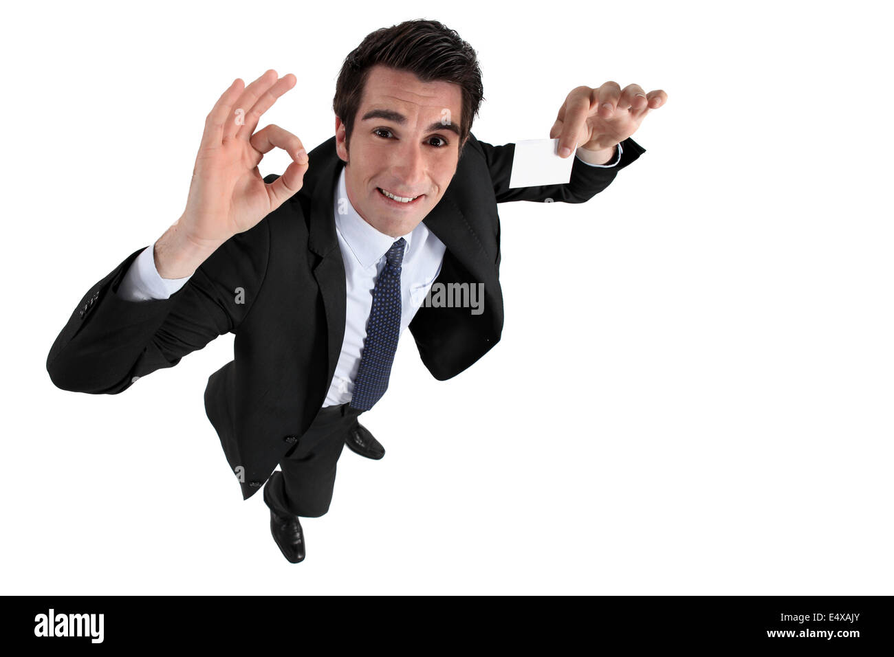 Hand businessman showing credit Cut Out Stock Images & Pictures - Alamy