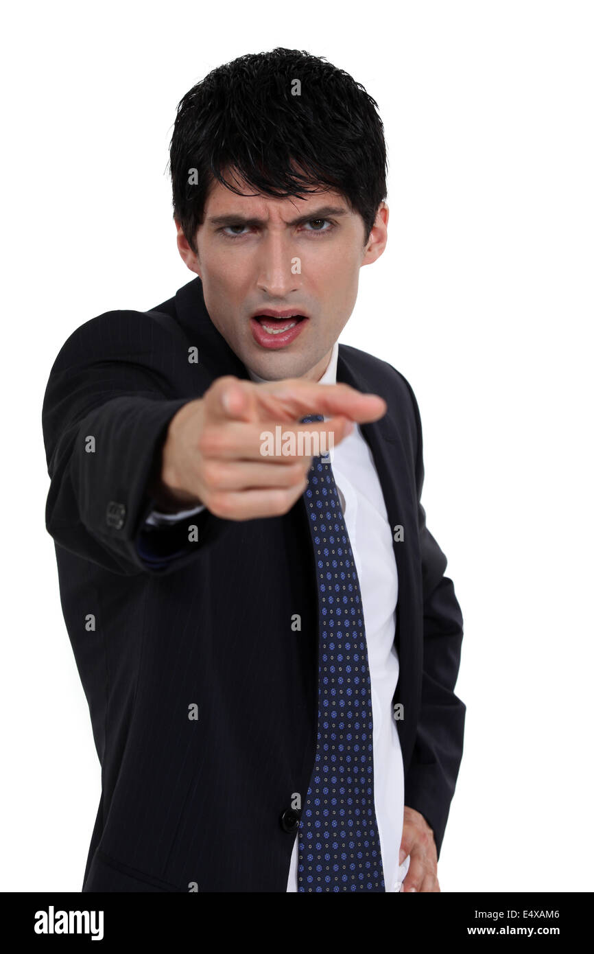 Angry pointing hi-res stock photography and images - Alamy