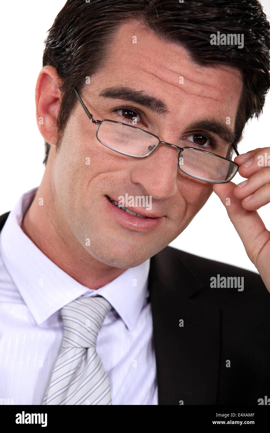 Closeup businessman wearing white hi-res stock photography and images - Alamy