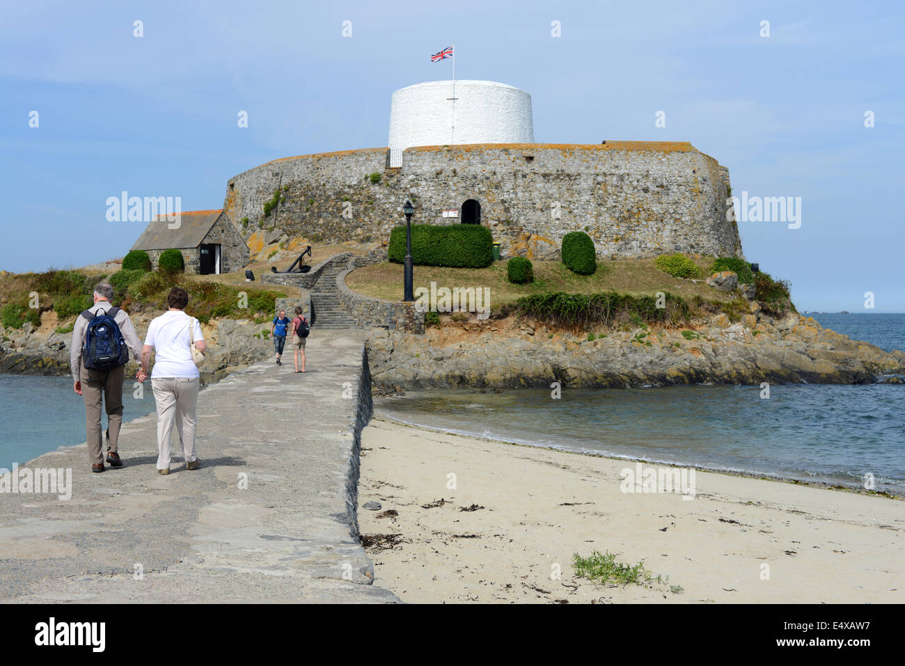 Fort Grey on the West coast of Guernsey, Channel Islands Stock Photo ...