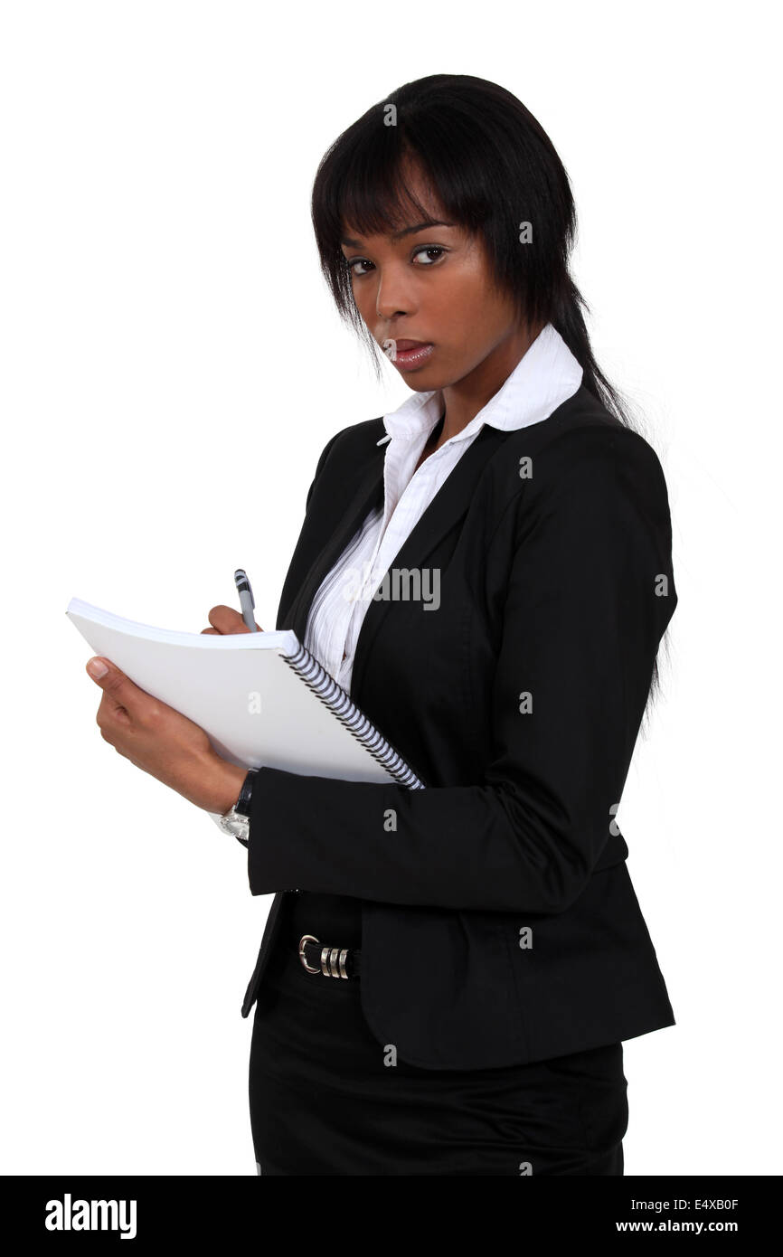 Beautiful woman writing notes on hi-res stock photography and images ...