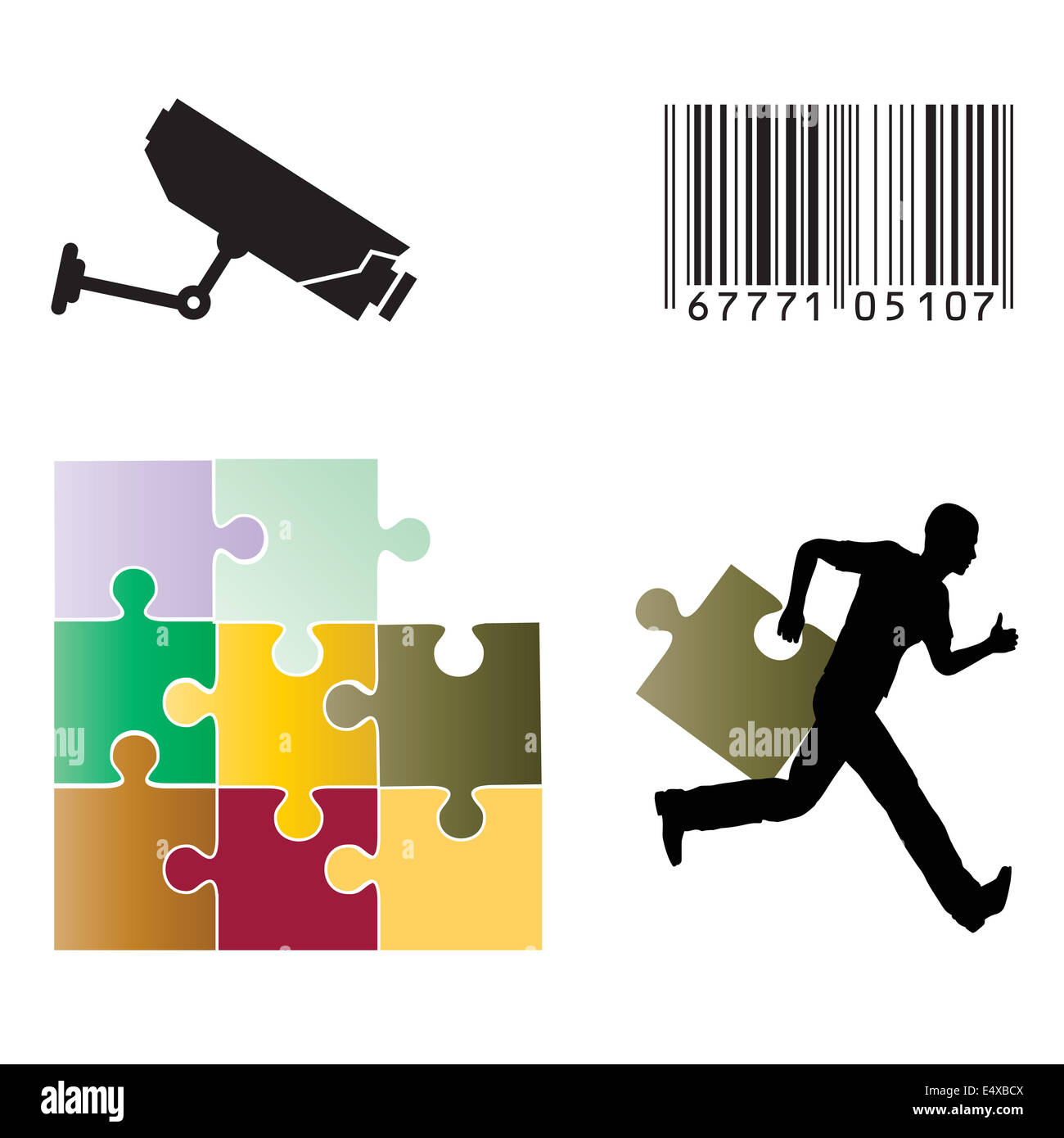 Security camera observation sign Cut Out Stock Images & Pictures - Alamy