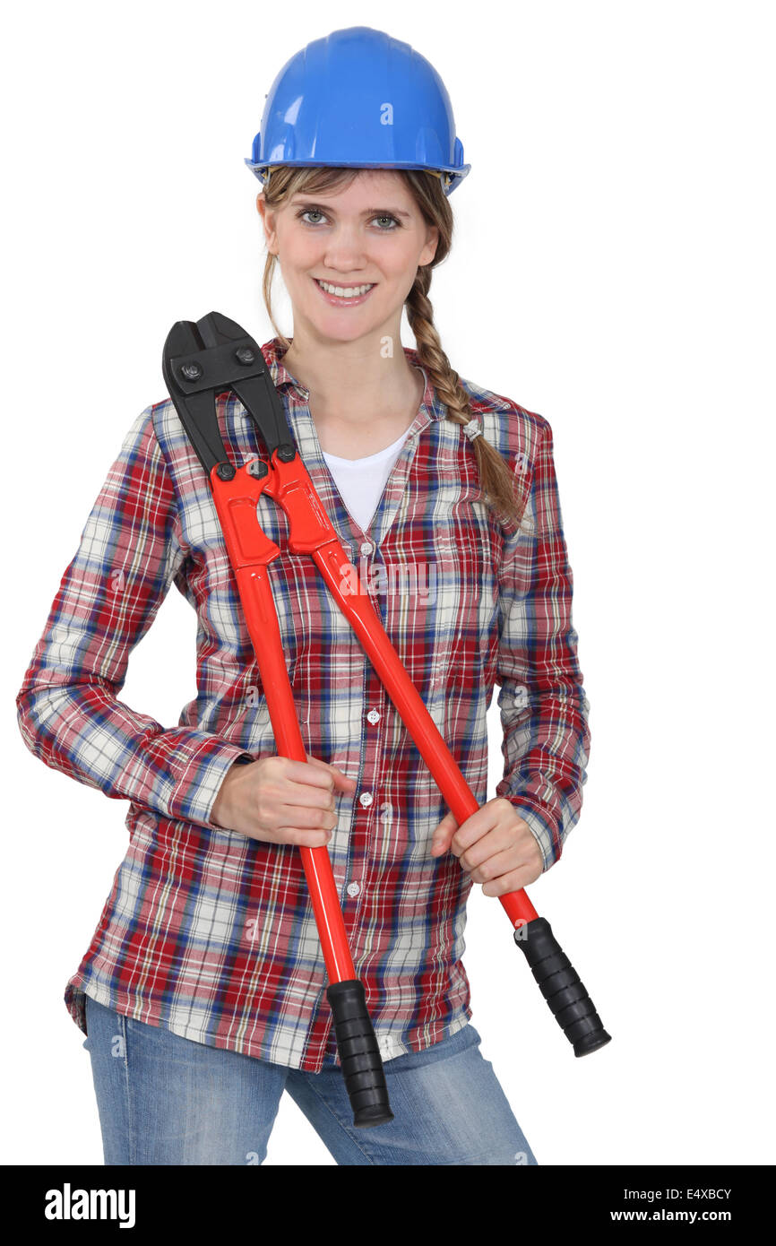 Female construction worker Stock Photo - Alamy