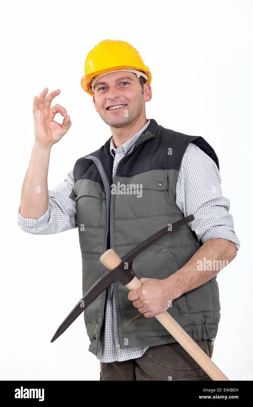 Workman standing hi-res stock photography and images - Alamy