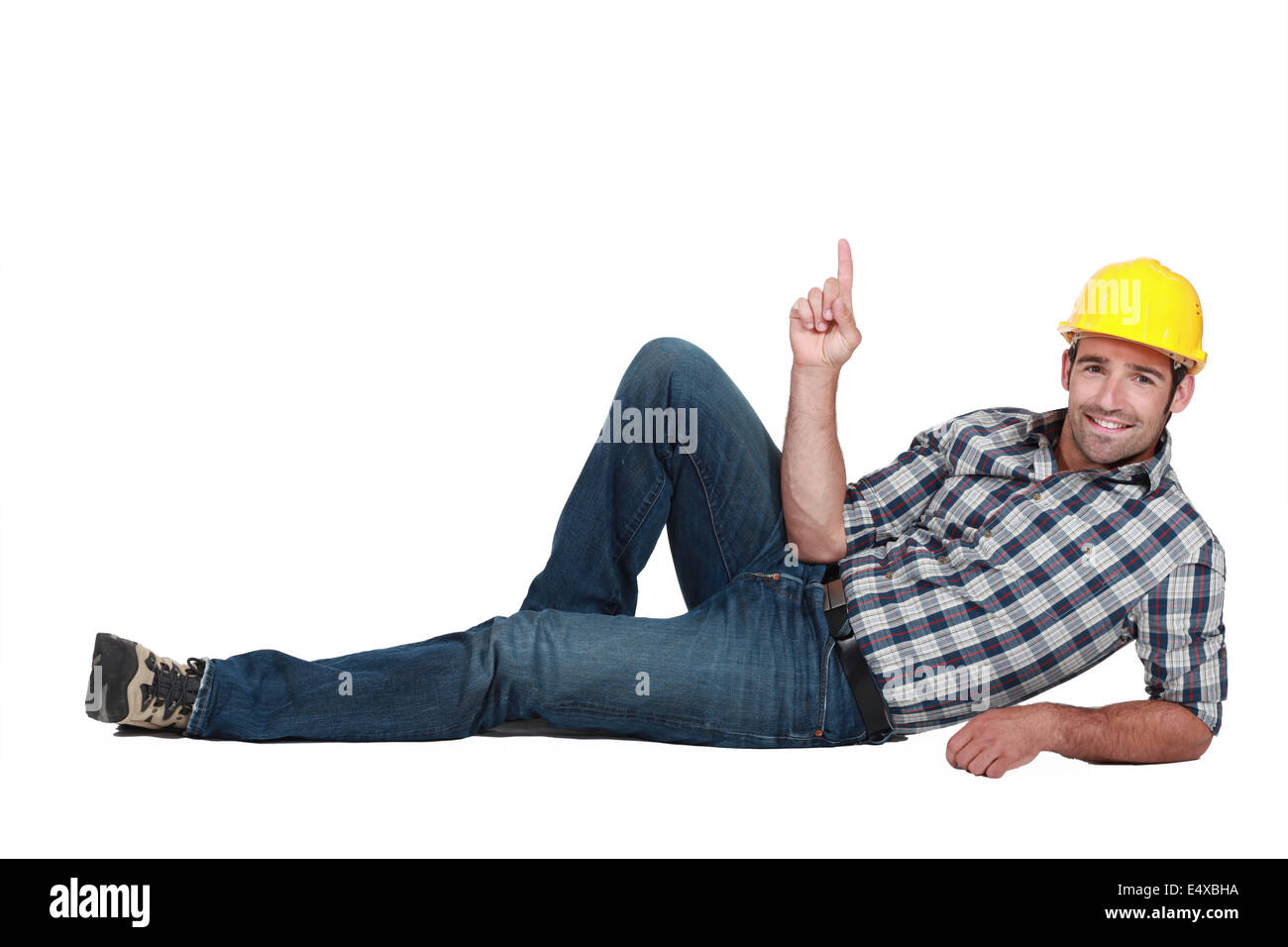 Builder man plans hi-res stock photography and images - Alamy