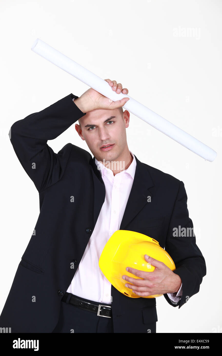 Portrait handsome male architect engineer hi-res stock photography and ...