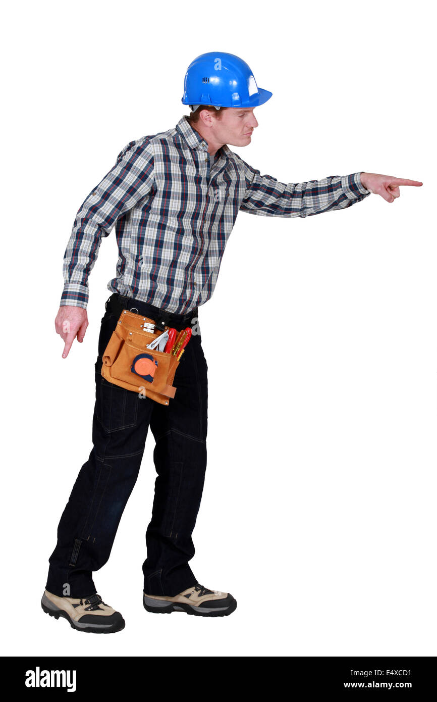 Construction pointing finger Cut Out Stock Images & Pictures - Alamy