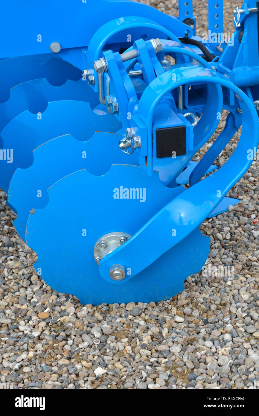 Blue Discs on Harrow Stock Photo - Alamy