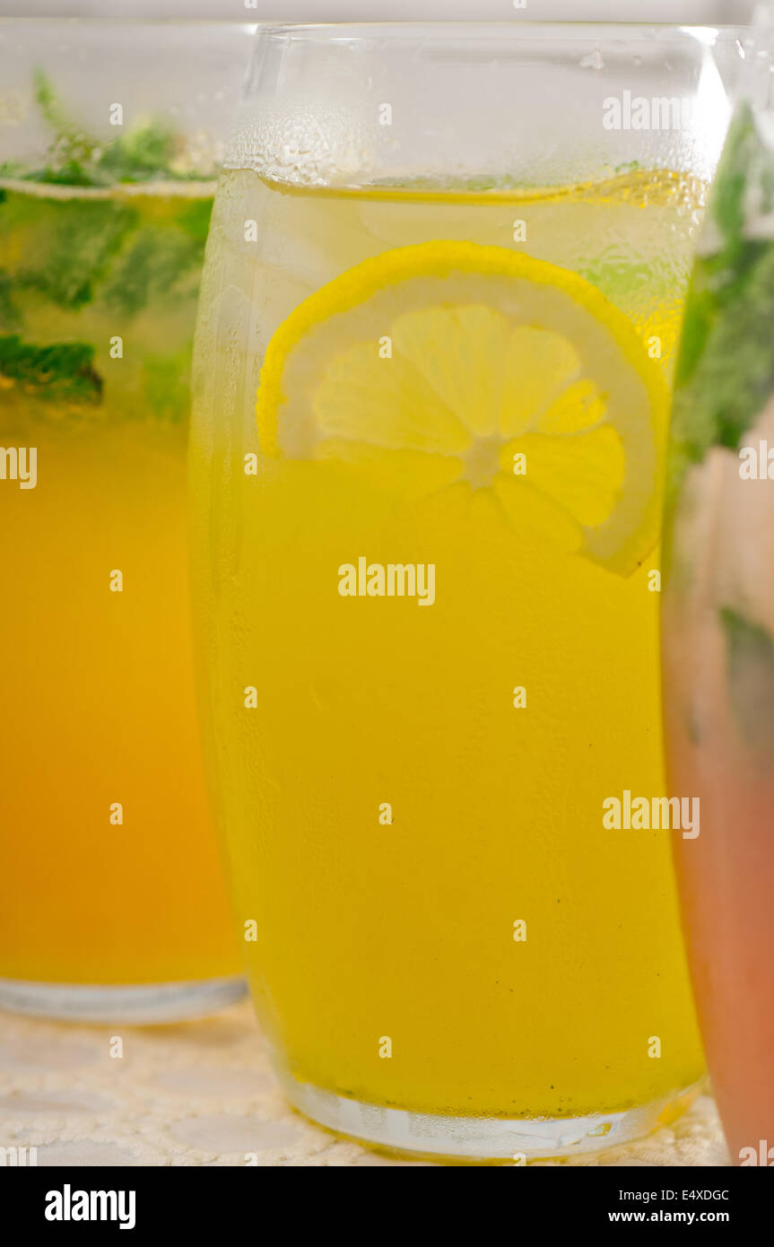 selection of fruits long drinks Stock Photo - Alamy