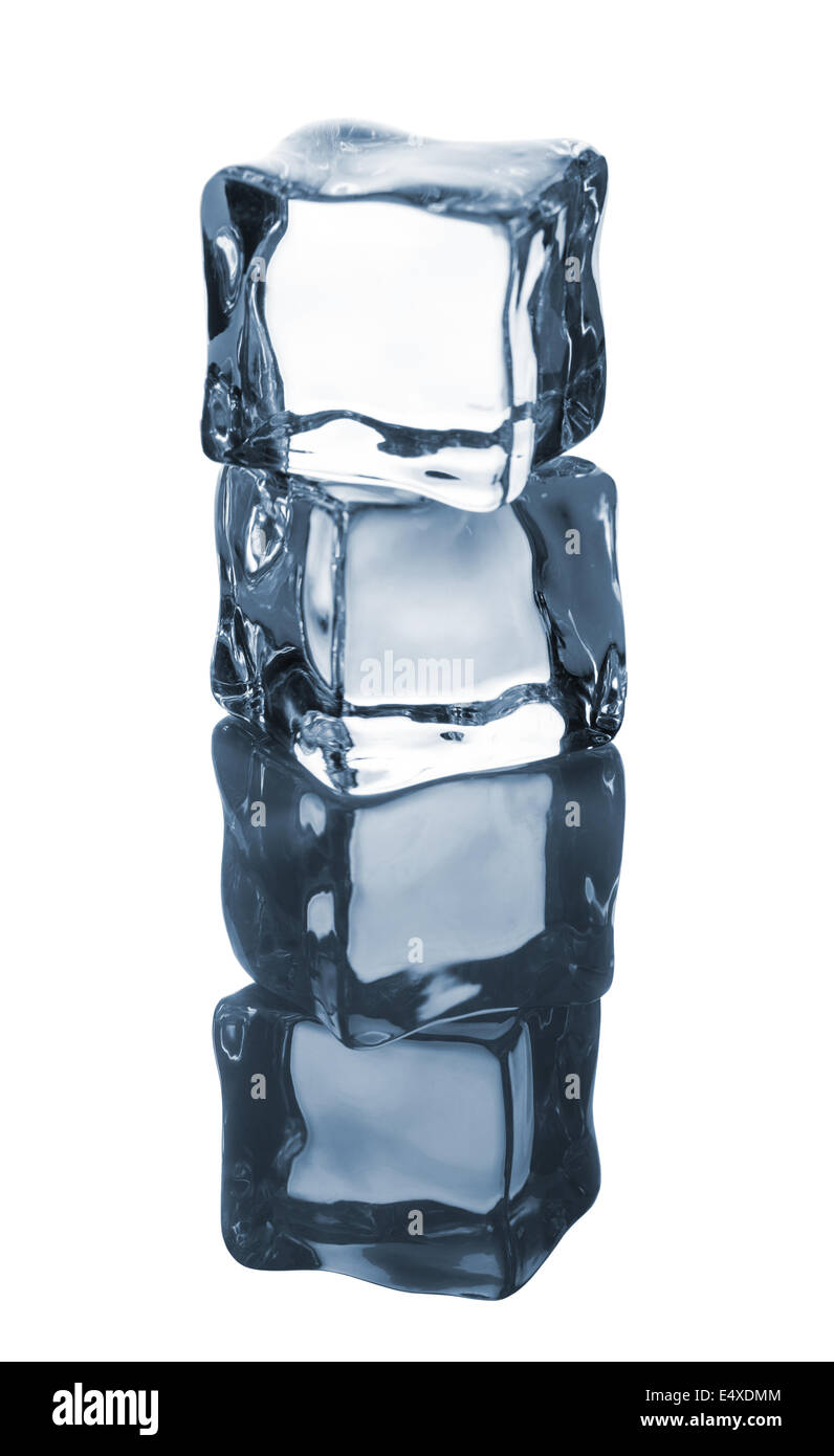 Pair of blue ice cubes Stock Photo - Alamy