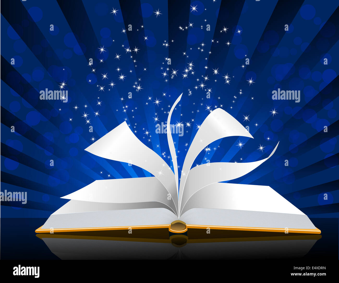 Illustration of an open Book Stock Photo - Alamy