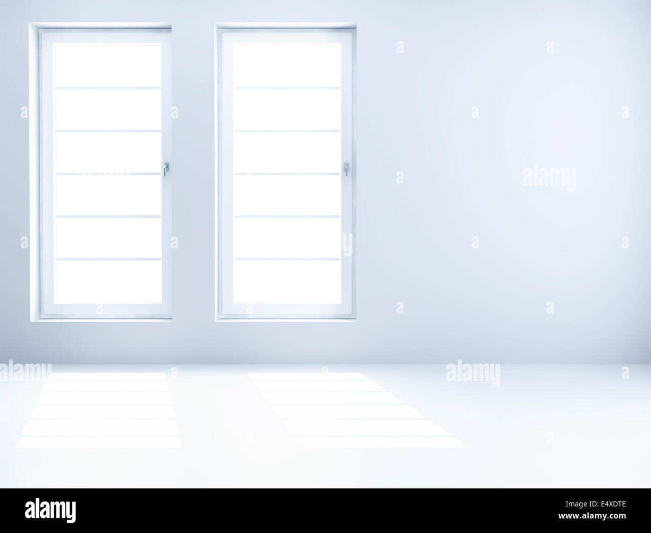 empty clear room with light from windows Stock Photo - Alamy