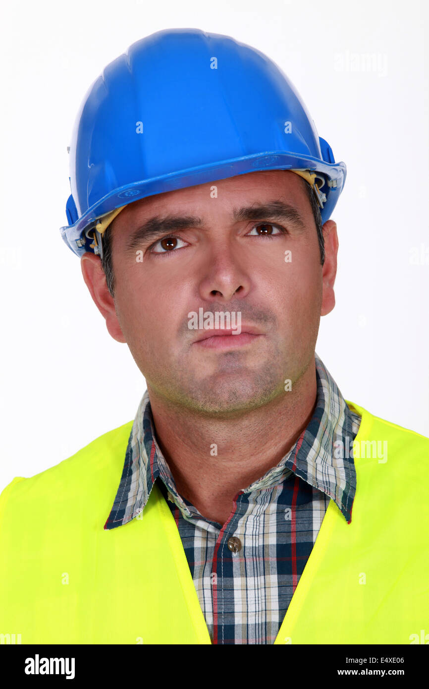 Puzzled builder hi-res stock photography and images - Alamy