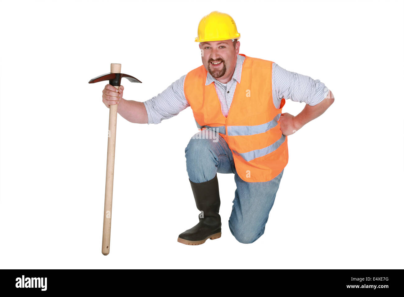 Smiling man holding axe hi-res stock photography and images - Alamy