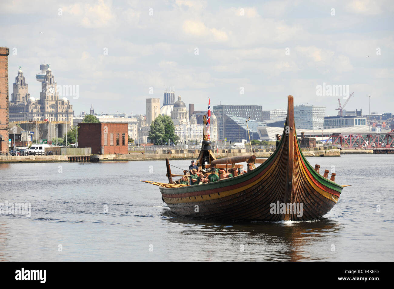 Liverpool, UK. 17th July, 2014. Worlds Largest reconstructed Viking ...