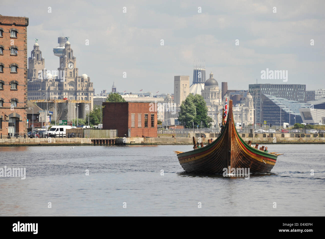 Liverpool, UK. 17th July, 2014. Worlds Largest reconstructed Viking ...