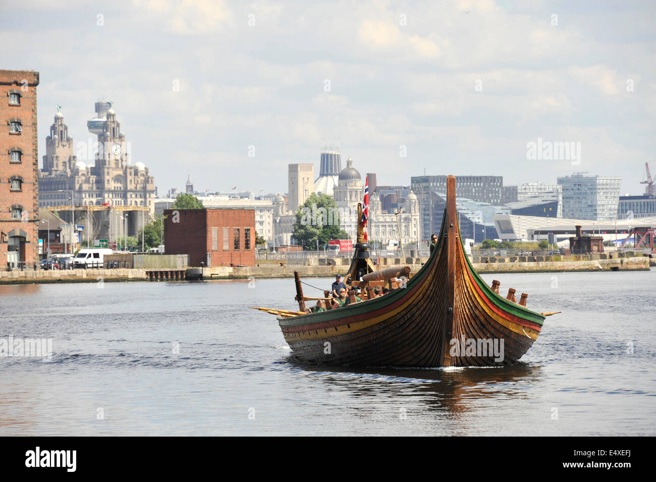 Liverpool, UK. 17th July, 2014. Worlds Largest reconstructed Viking ...
